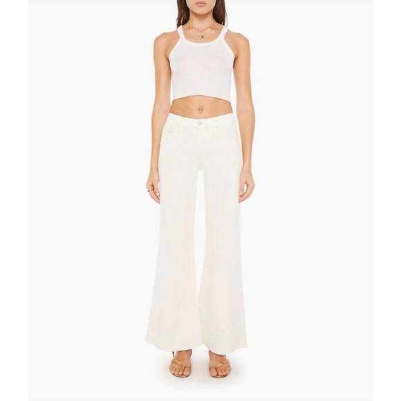 MOTHER | Jeans | New Mother Twister Skimp Flare Highrise Pants In Cream ...